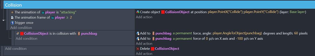 (Solved)Permanent force doesn't stop after collision detection - How do I...? - GDevelop Forum