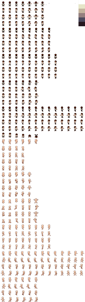 Character sprite changing size and stretched from one frame to the ...