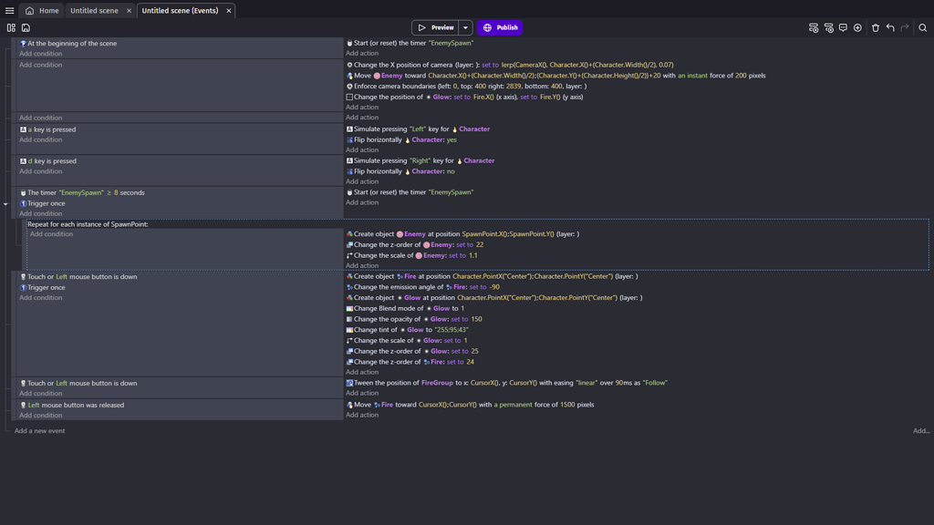 How do i make old created objects ignore future events - How do I...? - GDevelop Forum