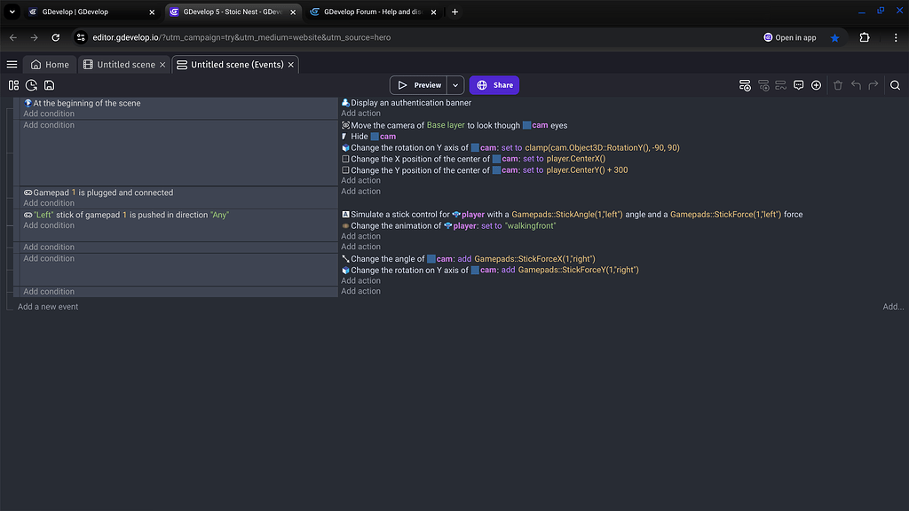 Plz help. how to rotate camera around player? - How do I...? - GDevelop Forum