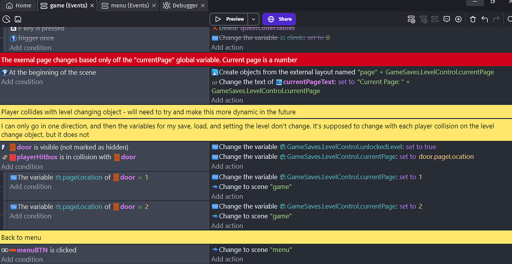 External Layouts keeps looping instead of switching between layouts - How do I...? - GDevelop Forum