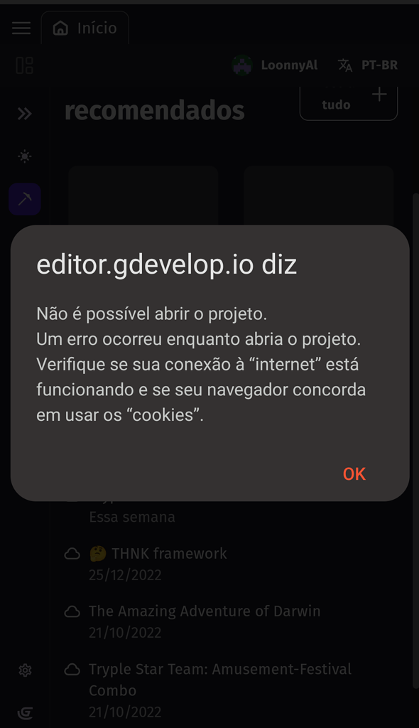 Unopenable project - Bugs reports - GDevelop Forum