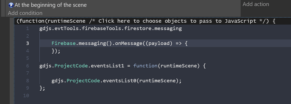 FCM Using Java Script - How do I...? - GDevelop Forum