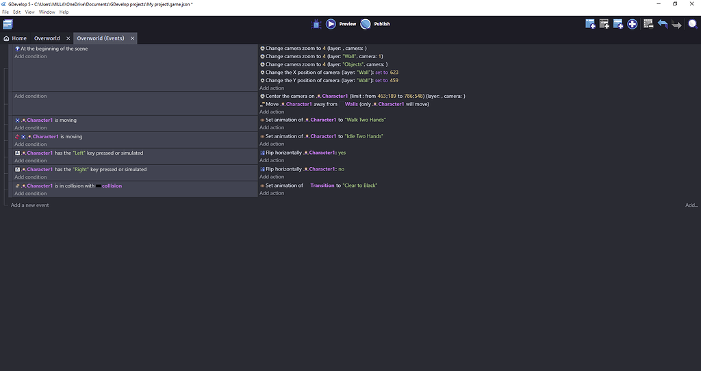 Layer and Camera Kerfuffle (SOLVED!) - How do I...? - GDevelop Forum