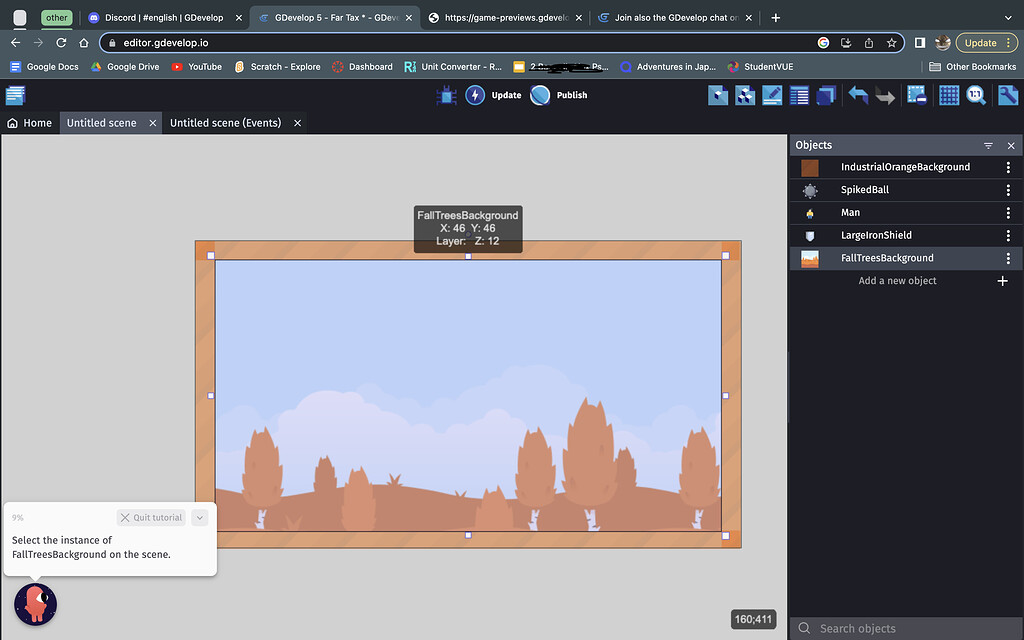 (Solved) I cant progress in the tutorial? - How do I...? - GDevelop Forum