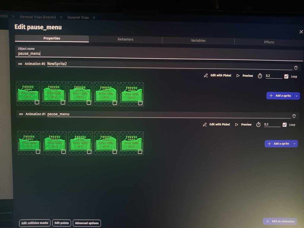 Pause menu background with animation - How do I...? - GDevelop Forum