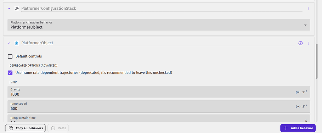 Default platformer controls off makes my player character not able to move - How do I ...