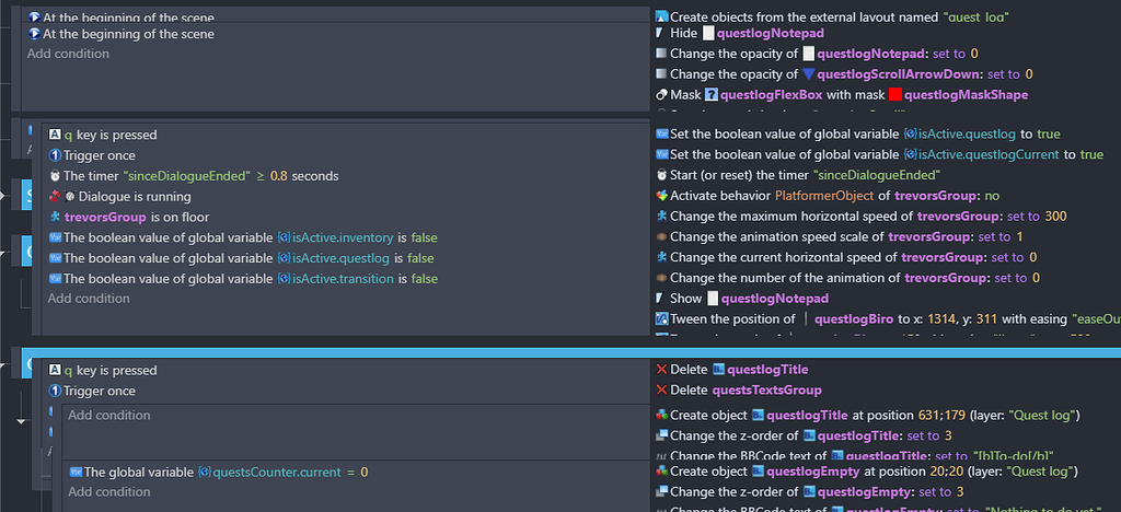 Events are overlapping/messy visual issues, until I click on something - GDevelop general ...