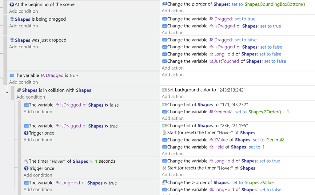 Change z value of an object in a collision to z value of the other ...