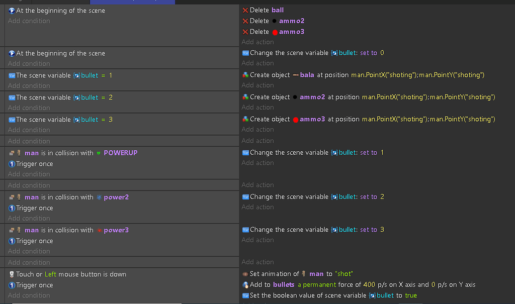 [Solved] 3 PowerUps and 3 Bullet Type differents - How do I ...
