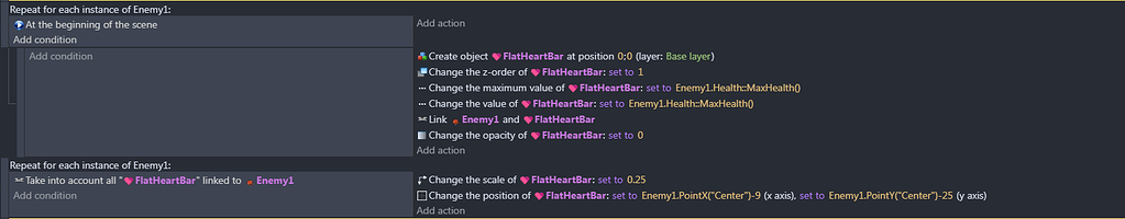 [Solved] Multiple enemy HP bar issue - How do I...? - GDevelop Forum