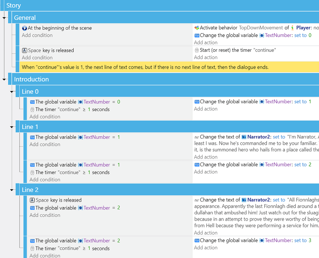 How to configure a dialogue system using only timers, key releases, and ...