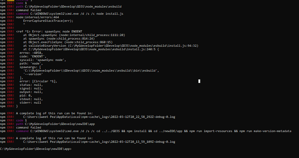 Help! Installation - Development version of GDevelop - How do I ...