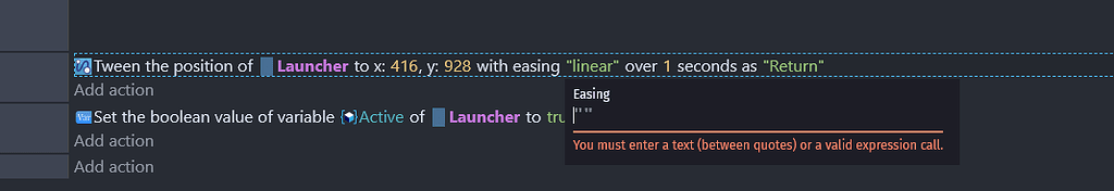 [Solved] Tween easing options suddenly missing - How do I...? - GDevelop Forum