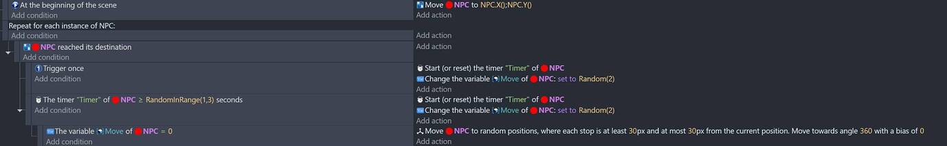 How do I make enemies/npcs patrolling around randomly - How do I...? - GDevelop Forum