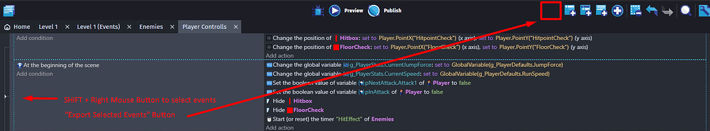 Exporting And Importing Events And Groups Feature Requests Gdevelop Forum