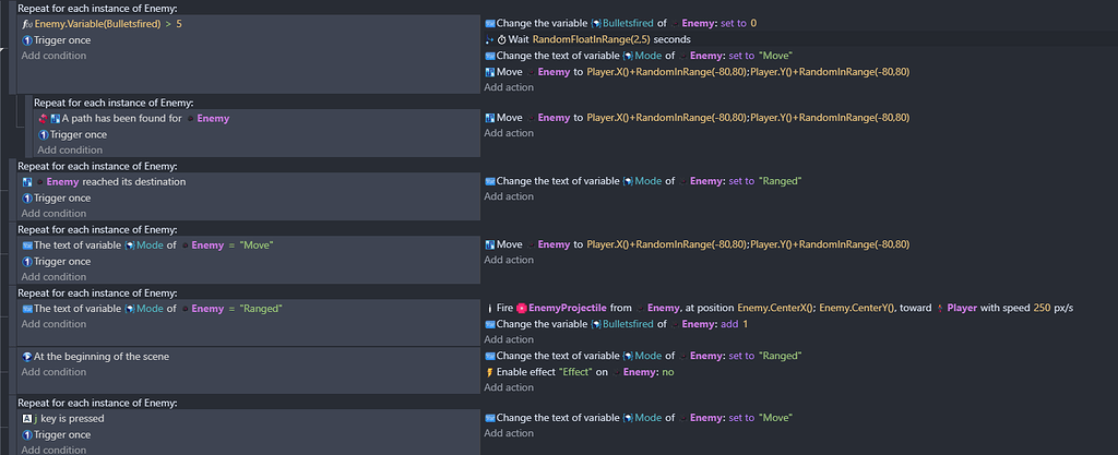 Enemy behavior problem - How do I...? - GDevelop Forum