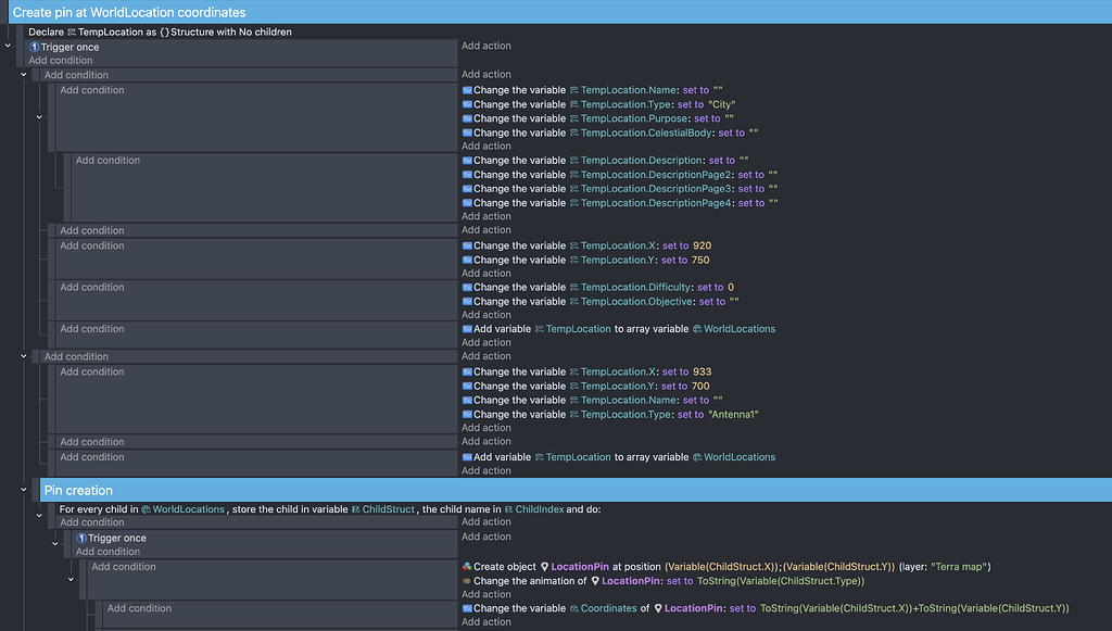 Creating different types of variables in a structure and shipping them off to be used globally ...