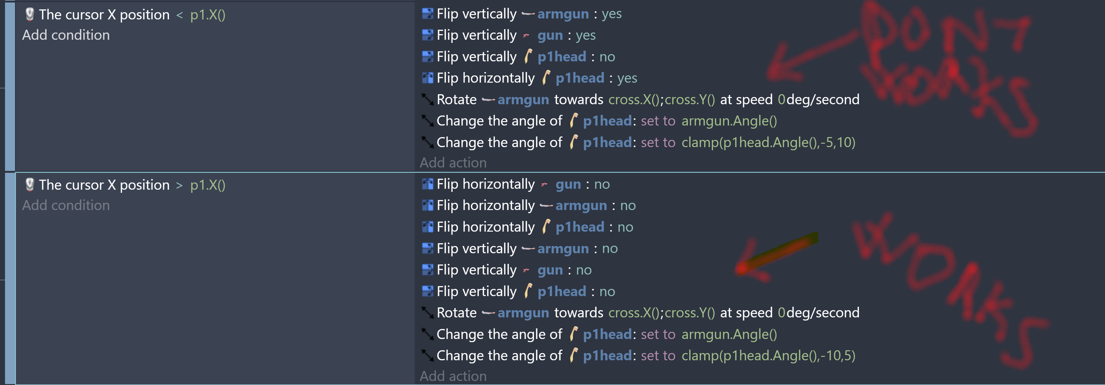 [SOLVED]?.Limit Angle for guns and player - How do I...? - GDevelop Forum