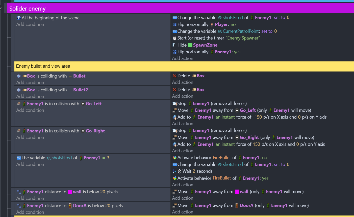 Having problems dealing with instantiating enemies - Community - GDevelop Forum