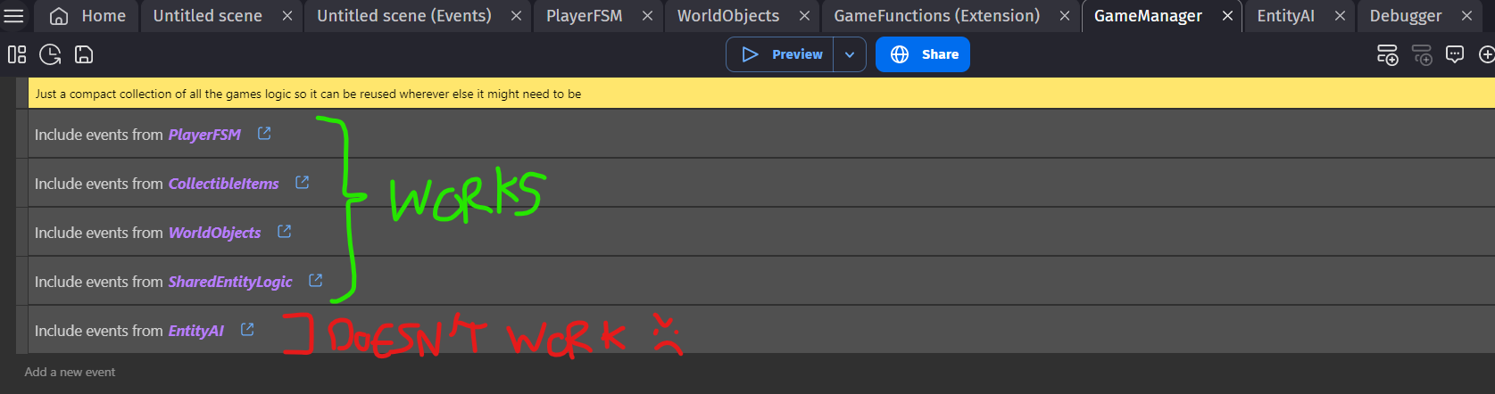 Code Wont Work In One Specific External Event Solved How Do I Gdevelop Forum