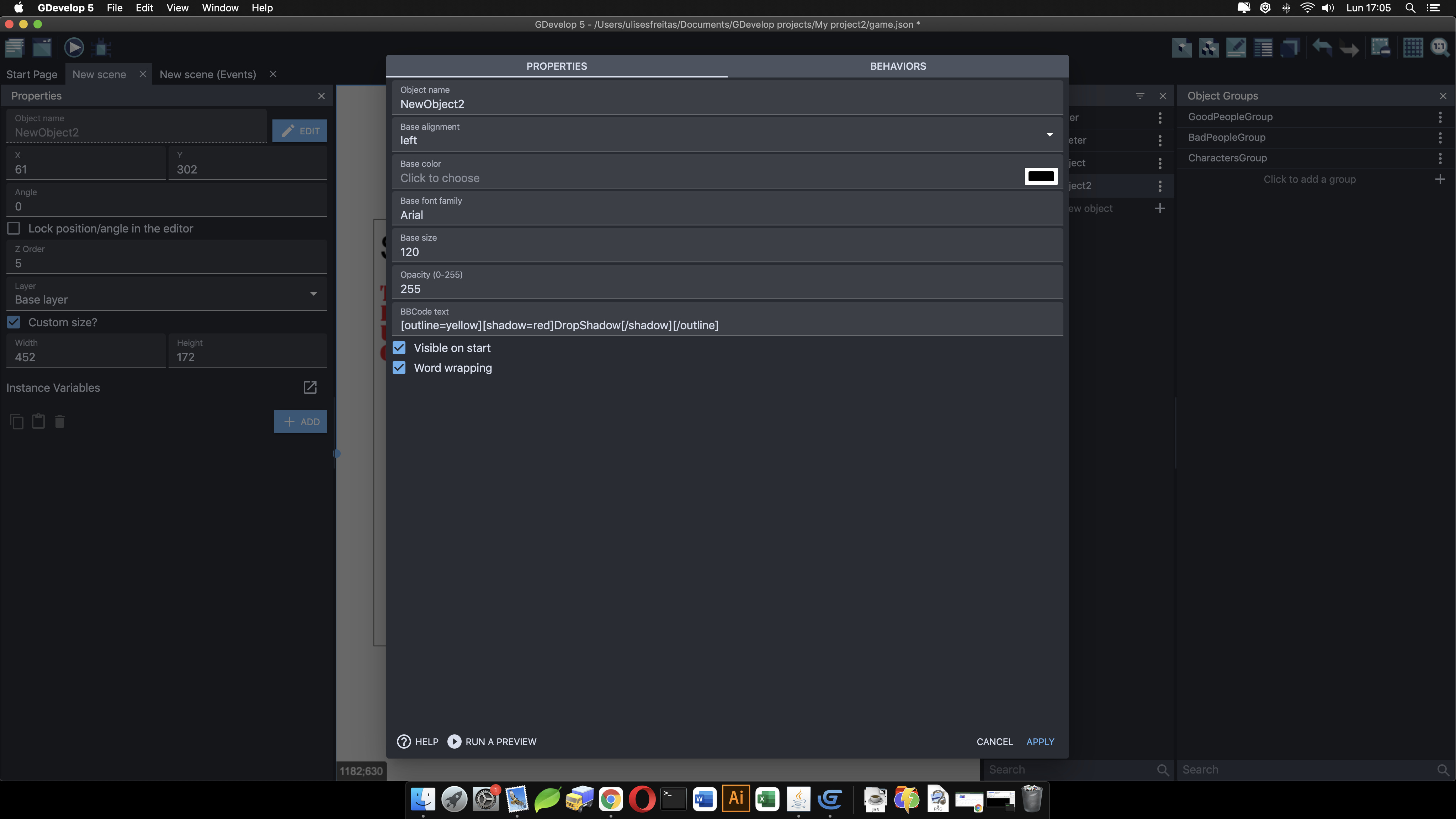 How do I add multiple styles to BBText Object - How do I...? - GDevelop Forum
