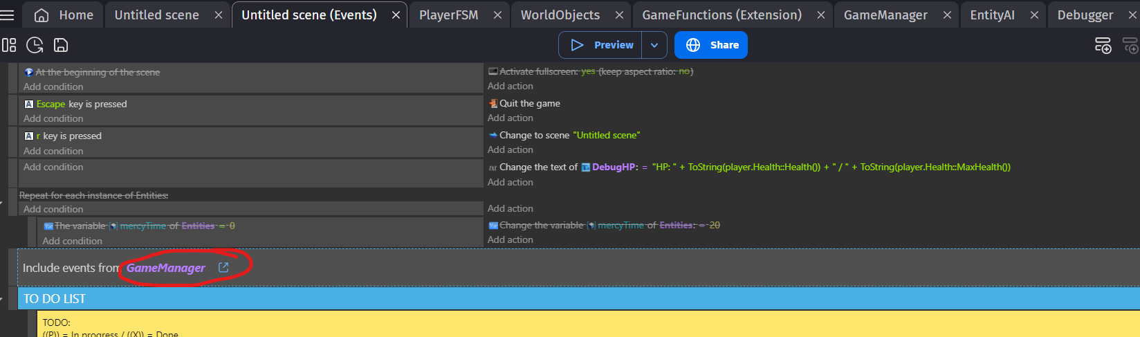 Code Wont Work In One Specific External Event Solved How Do I Gdevelop Forum