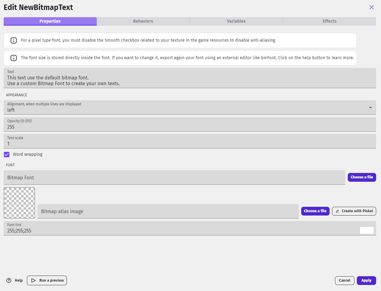 [SOLVED] Change Bitmap Text/BBText object name - Feature requests - GDevelop Forum