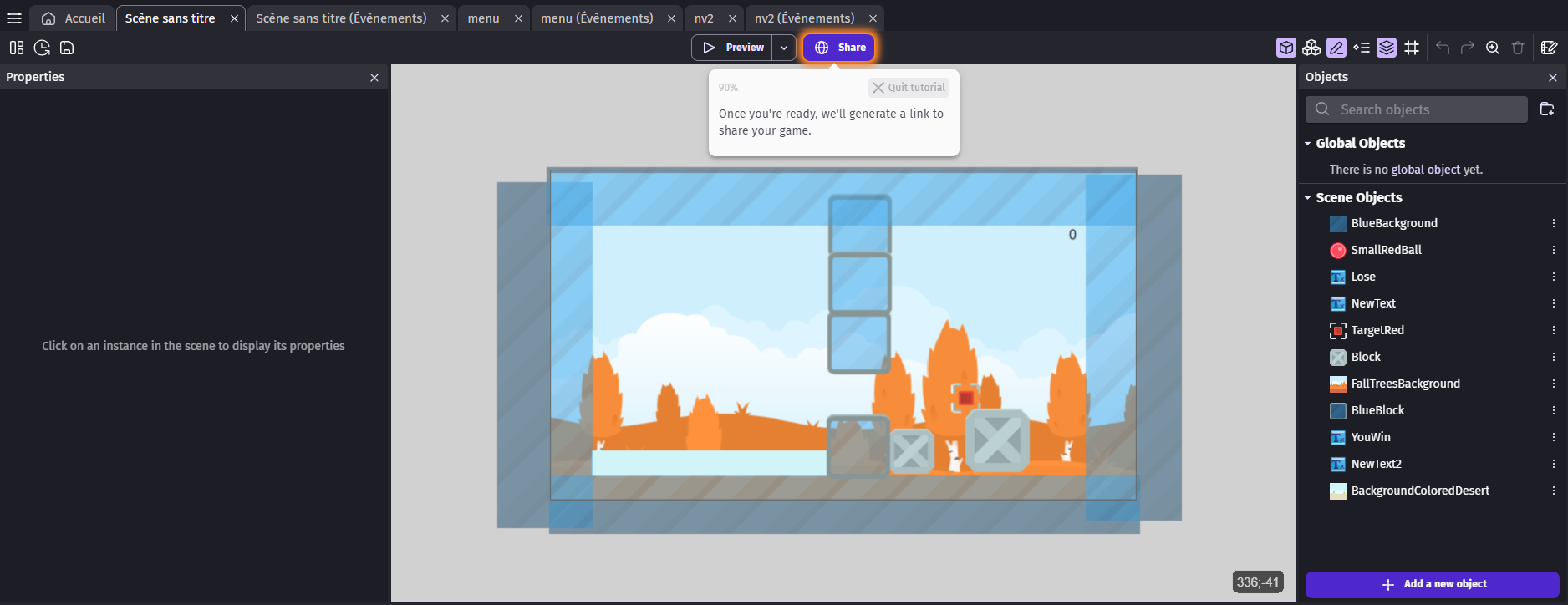 Bug tutorial publish - Bugs reports - GDevelop Forum