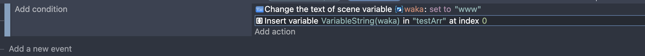 Solved Trouble With Inserting Variable In Array At Specific Index How Do I Gdevelop Forum