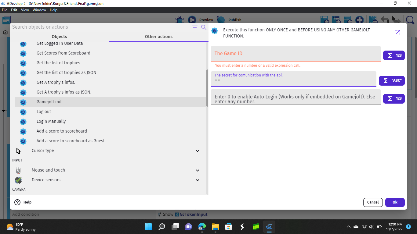 Having Issues With The Gamejolt Api To Gdevelop How Do I Gdevelop Forum 