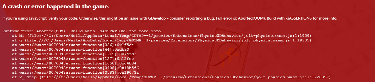 [CRASH] crashing in preview after some time playing testing - Bugs ...