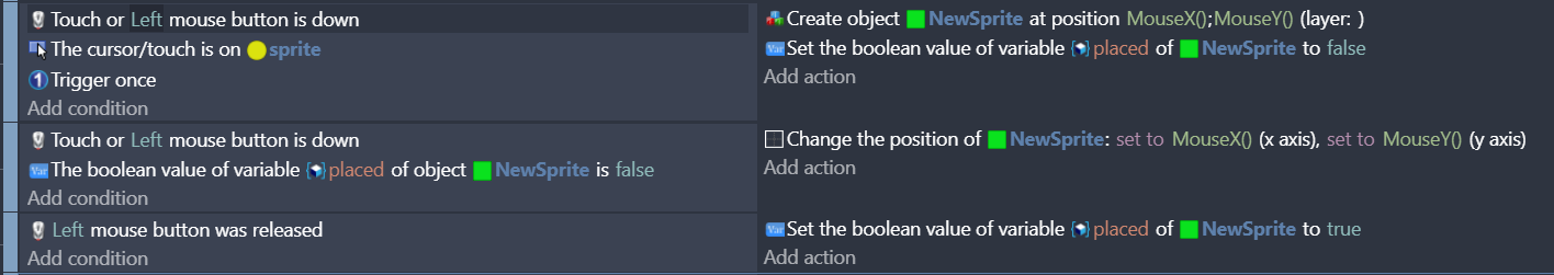 Creating and then placing blocks on the grid - How do I...? - GDevelop Forum