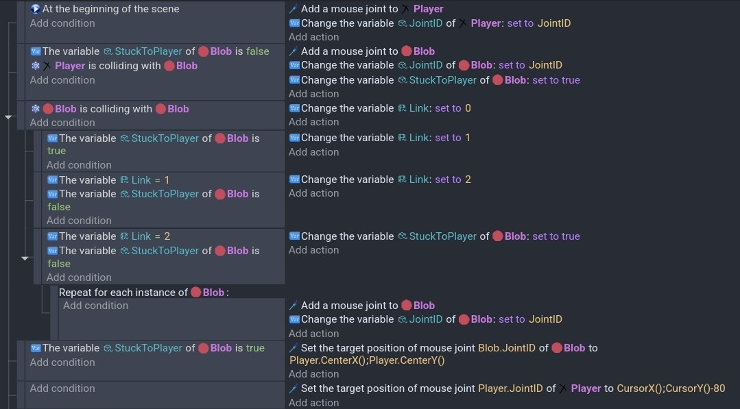 How to make instances of the same object stick to each other? - How do I...? - GDevelop Forum