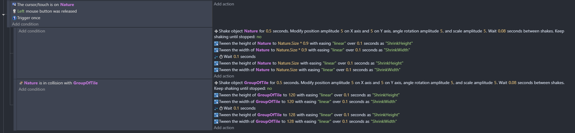 How to make object shake and shrink size effect? - How do I...? - GDevelop Forum