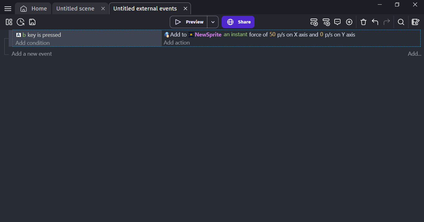 (Solved) Why any events i trying does not work - GDevelop general - GDevelop Forum