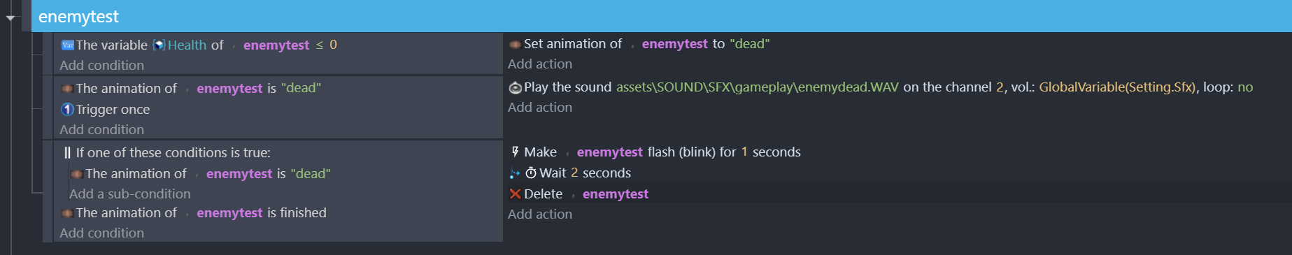 [SOLVED] Enemy wouldn't play it's sound - How do I...? - GDevelop Forum