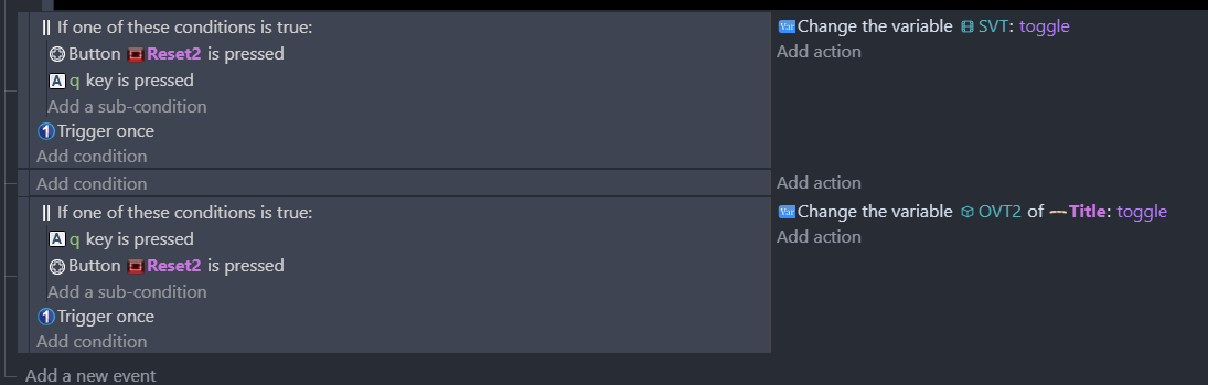 [Solved] Toggle object variable does not work inside OR statement using key pressed if its ...