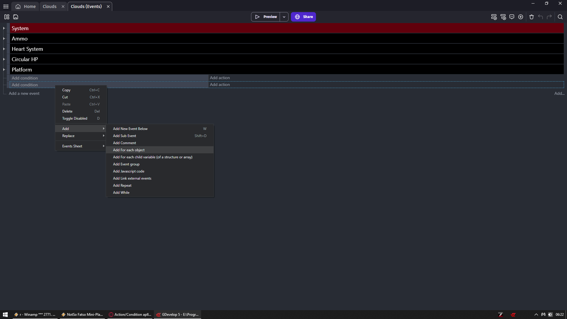 Action/Condition apllied to all objects - How do I...? - GDevelop Forum