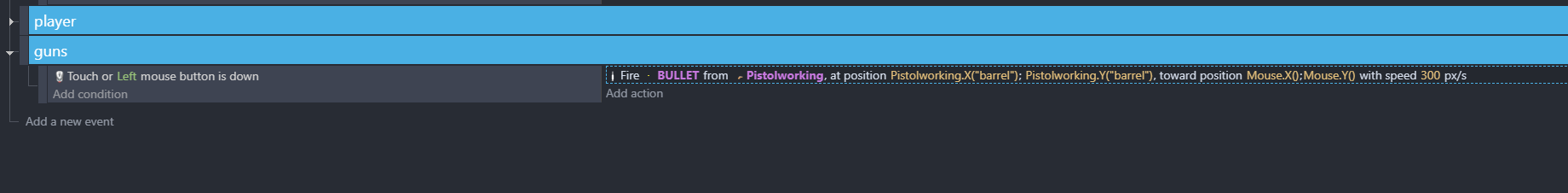 Solved Bullets Not Firing Towards Cursor How Do I Gdevelop Forum