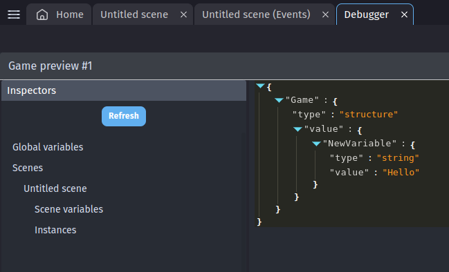 Structure Variable Transforms To An Array Variable How Do I Gdevelop Forum