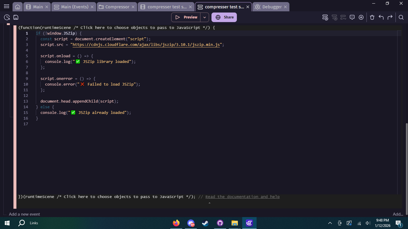 How do i use JSZip to parse files from a .zip - How do I...? - GDevelop Forum