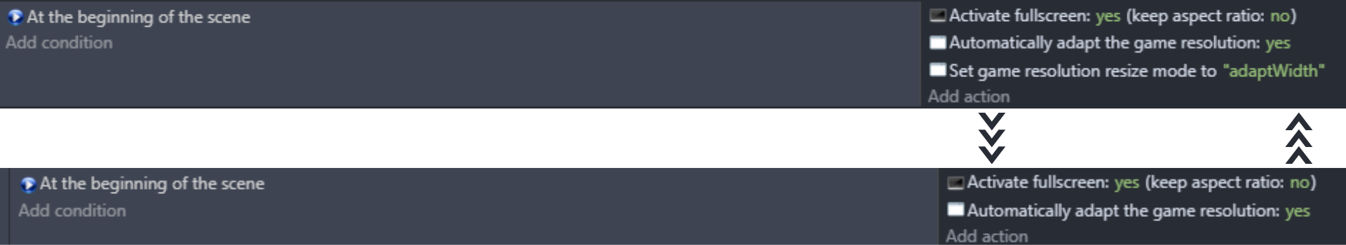 Is it possible to use two different resolution resize modes in a game? - How do I...? - GDevelop ...