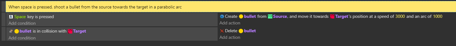 Parabolic arc movement in a custom behavior (SOLVED) - How do I...? - GDevelop Forum