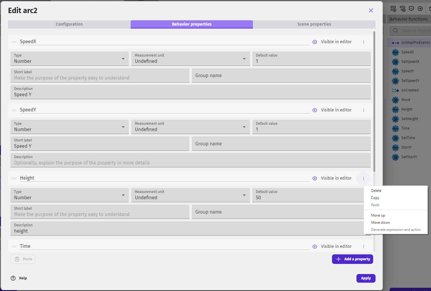Parabolic arc movement in a custom behavior (SOLVED) - How do I...? - GDevelop Forum