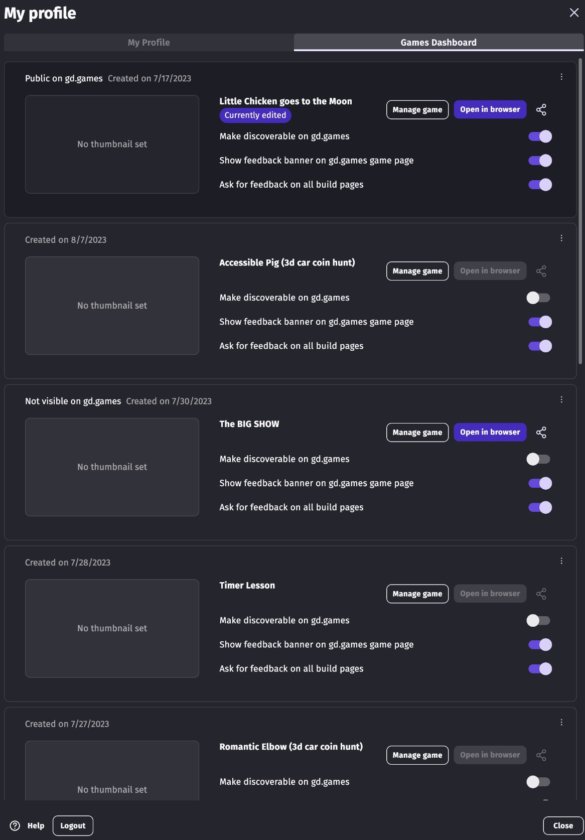THUMBNAIL IMAGE not generating..using the mac version of GD - GDevelop general - GDevelop Forum