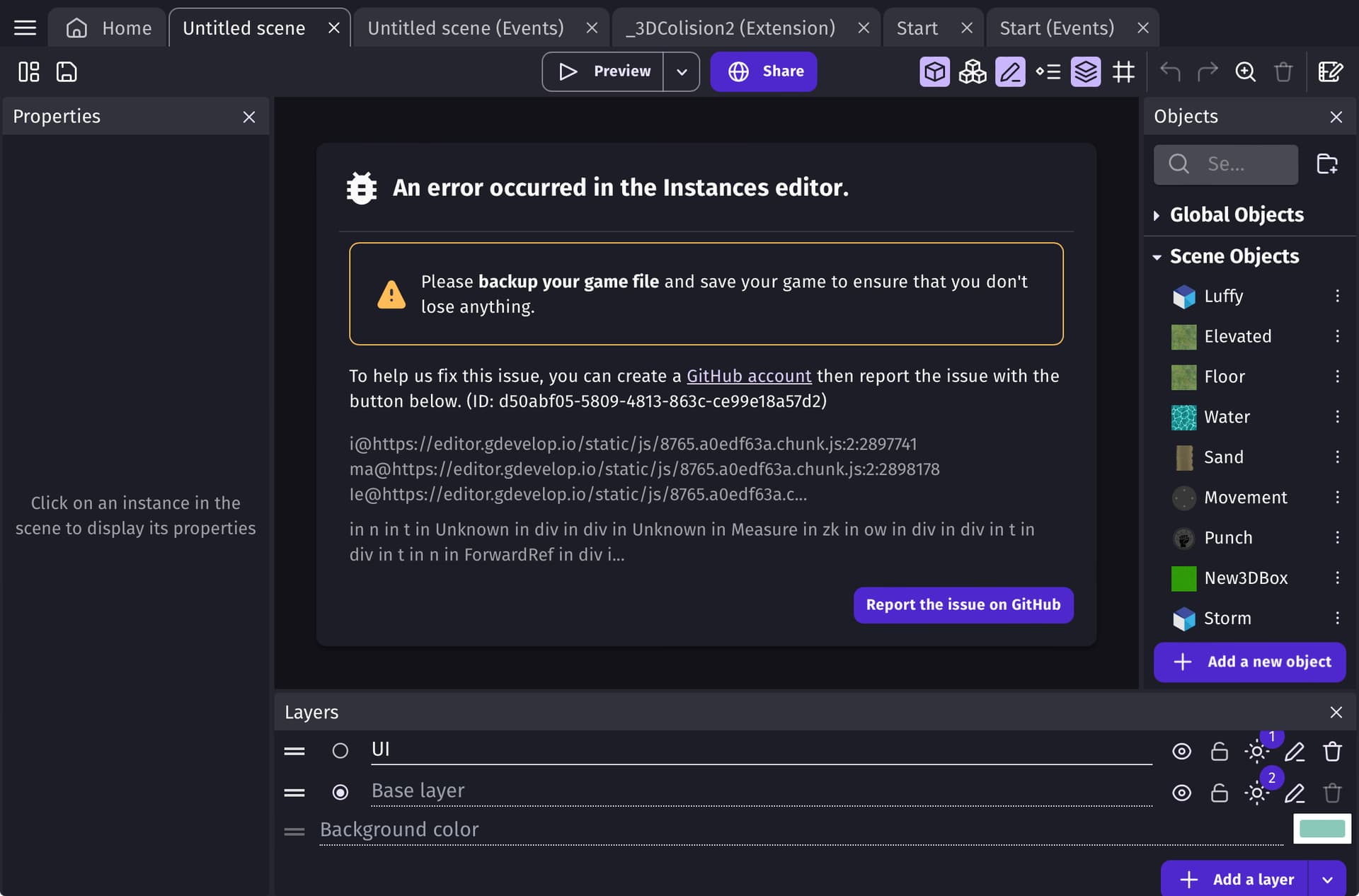 Develop crashed over and over - How do I...? - GDevelop Forum