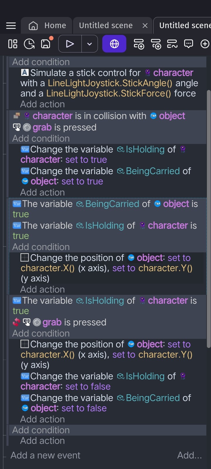 (Solved) Grab and Drop Object - How do I...? - GDevelop Forum