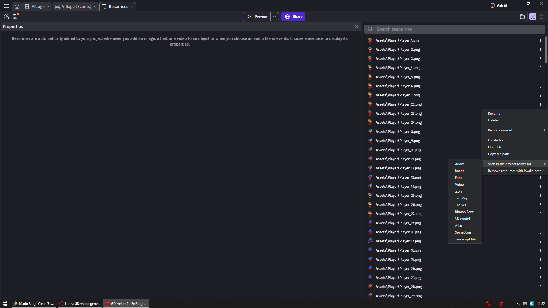 Load Multiple Image Resources with "few" events - How do I...? - GDevelop Forum
