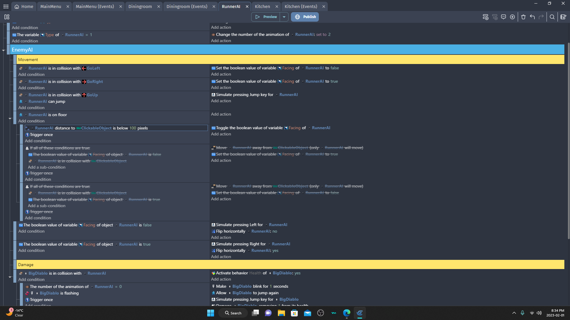 (SOLVED) Make Enemy Change Direction after Colliding with a Draggable ...